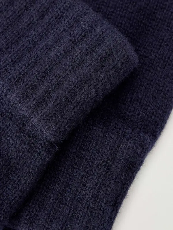 William Lockie Rib-trimmed Cashmere Gloves