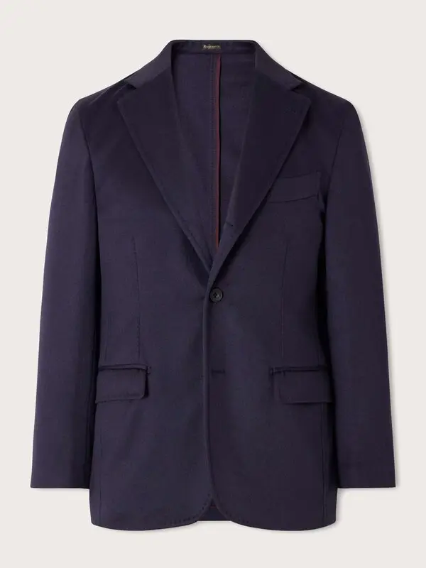 Rubinacci Darted Cashmere Woven Suit Jacket