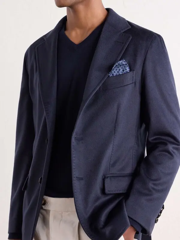 Rubinacci Darted Cashmere Woven Suit Jacket