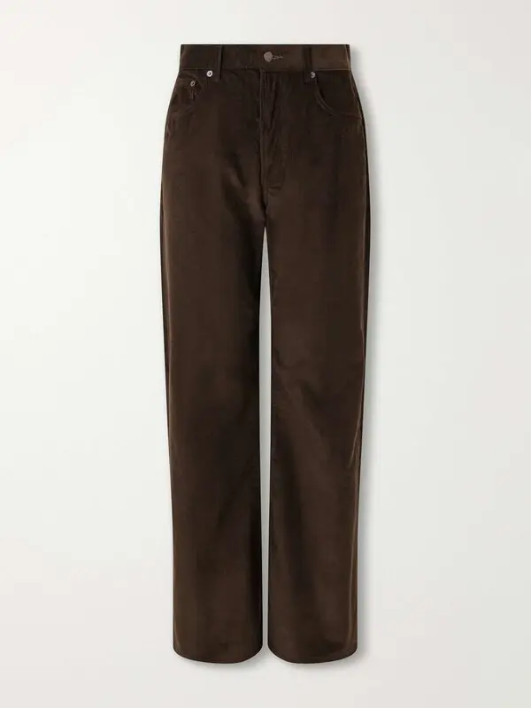 Acne Studios Straight-leg Cotton-corduroy Trousers - Brown