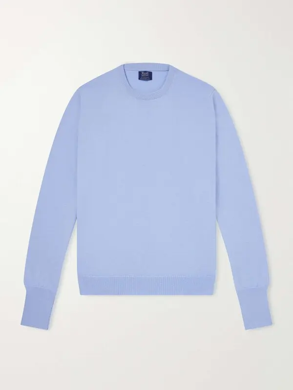 William Lockie Rib-trimmed Cashmere Sweater