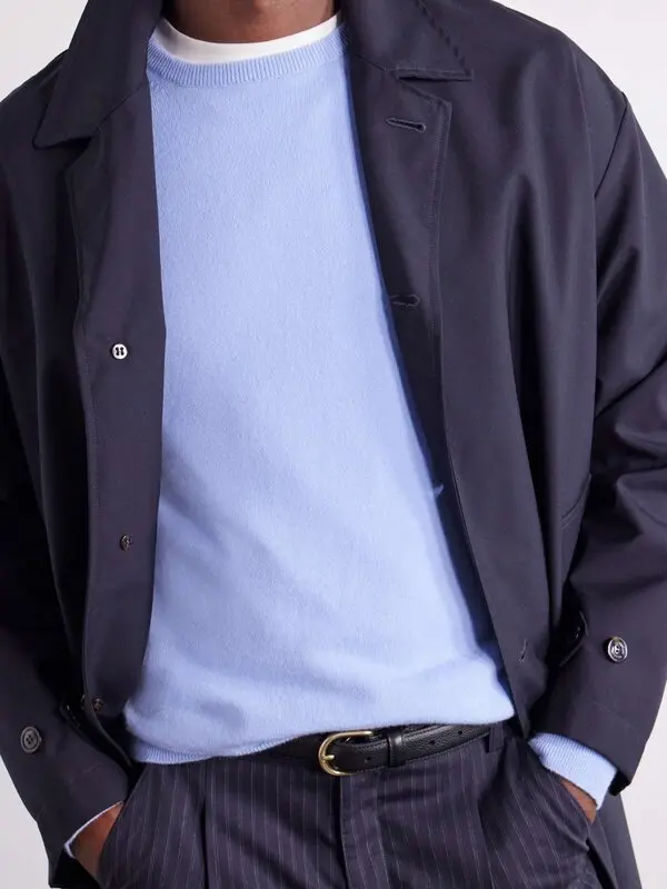 William Lockie Rib-trimmed Cashmere Sweater