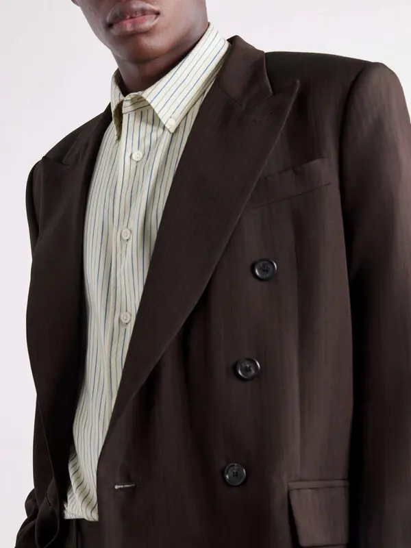 Acne Studios Double-breasted Herringbone Blazer