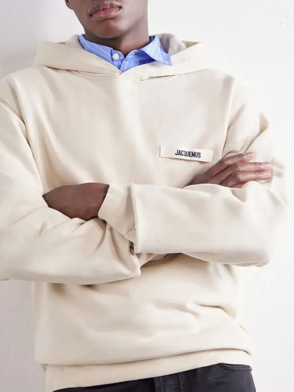 Jacquemus Logo-appliquéd Cotton-jersey Hoodie