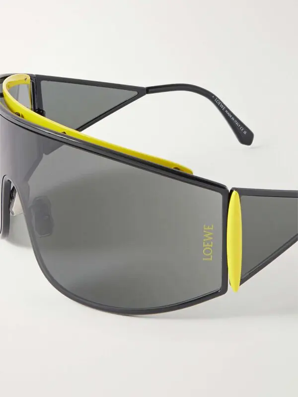Loewe Speed Shield Aviator-style Metal Sunglasses
