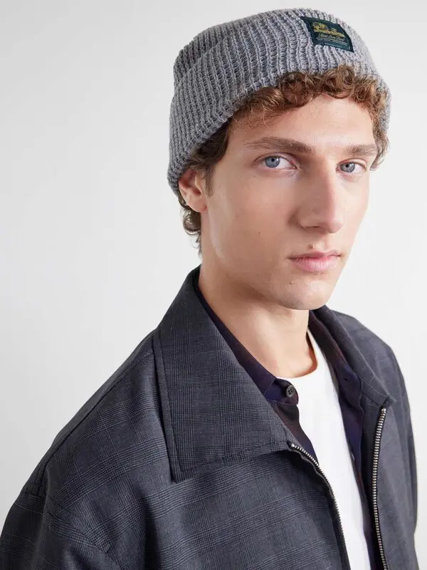 Aimé Leon Dore Logo-appliquéd Waffle-knit Beanie