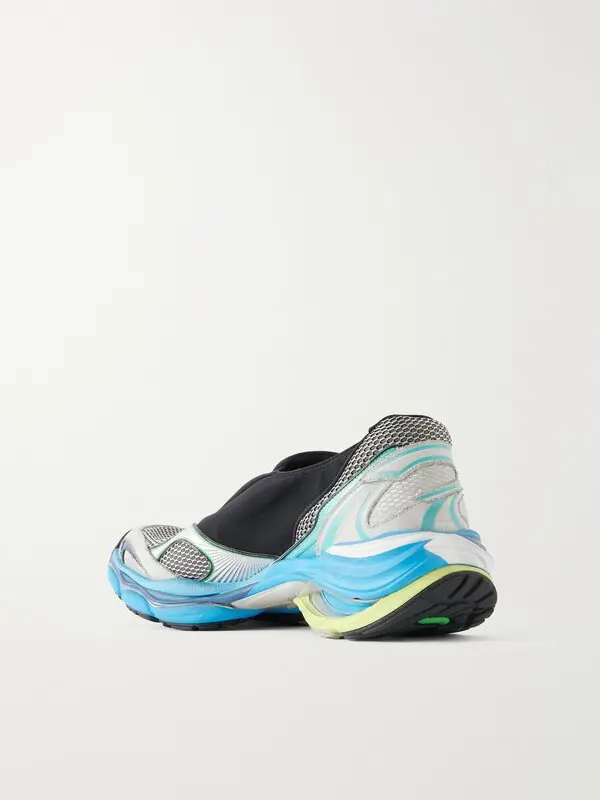 Balenciaga D'orsay Rubber-trimmed Mesh Sneakers - Blue