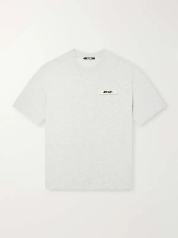 Jacquemus Logo-appliquéd Cotton-jersey T-shirt - Gray