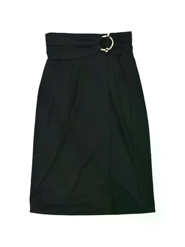 Gucci Bamboo-ring Gathered Midi Skirt - Black