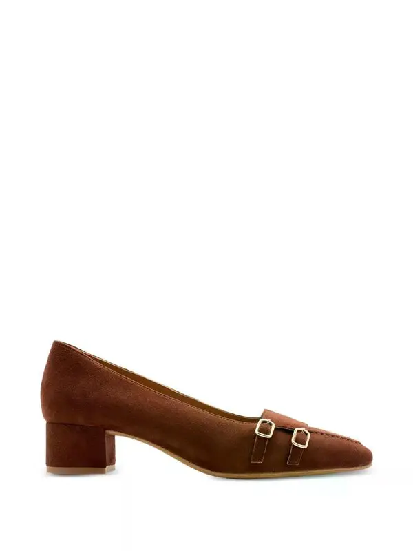Lottusse 1877 Goya Double-buckle Leather Pumps