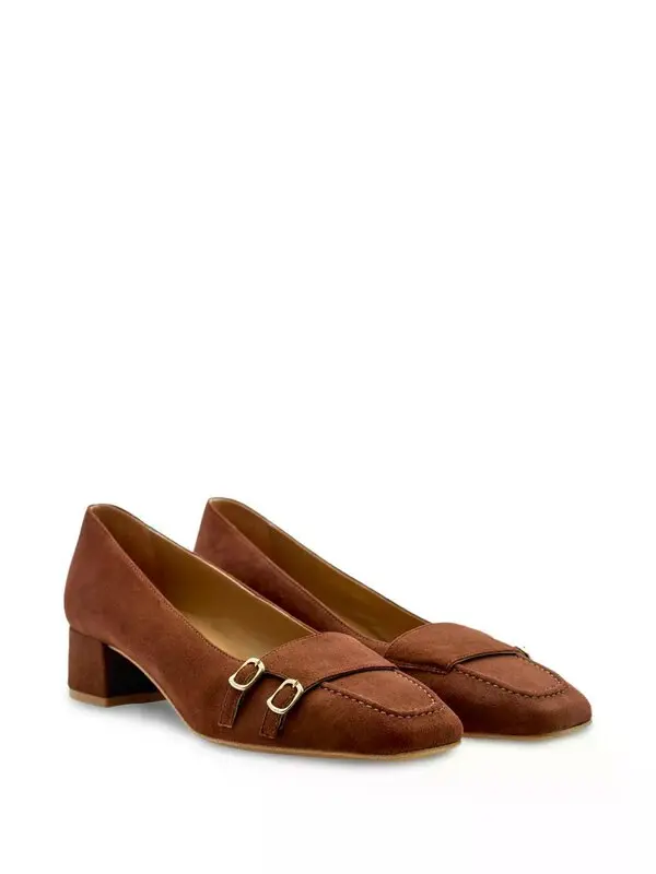 Lottusse 1877 Goya Double-buckle Leather Pumps