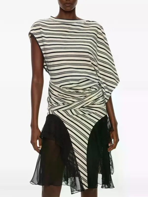 Christopher Esber Striped Panelled Mini Dress