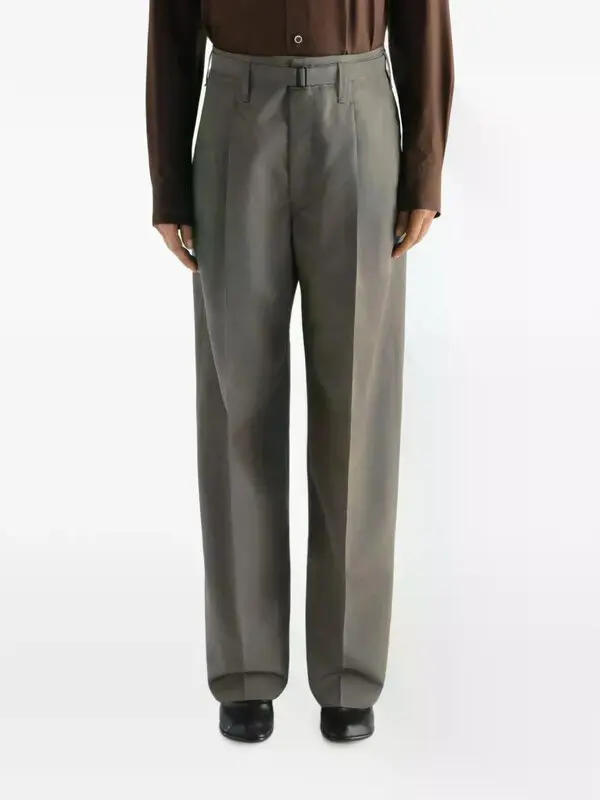 LEMAIRE Wide Pleated Pants In Wool And Mohair Cloth