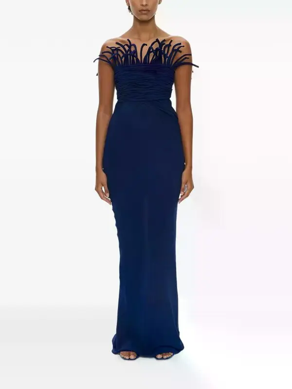 Christopher Esber Aira Corded Silk Maxi Dress