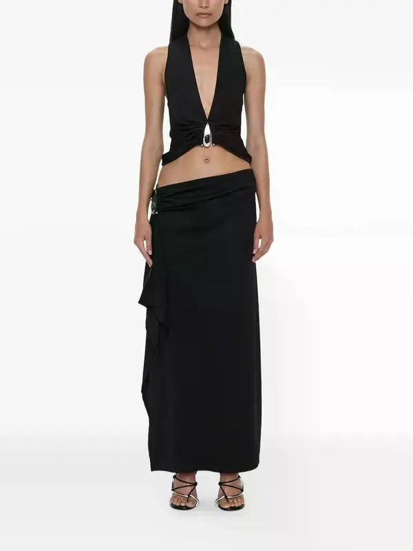Christopher Esber Crystal-pendant Ribbed Tank Top