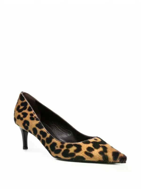 BALDININI Leopard-print Hair-texture Pumps