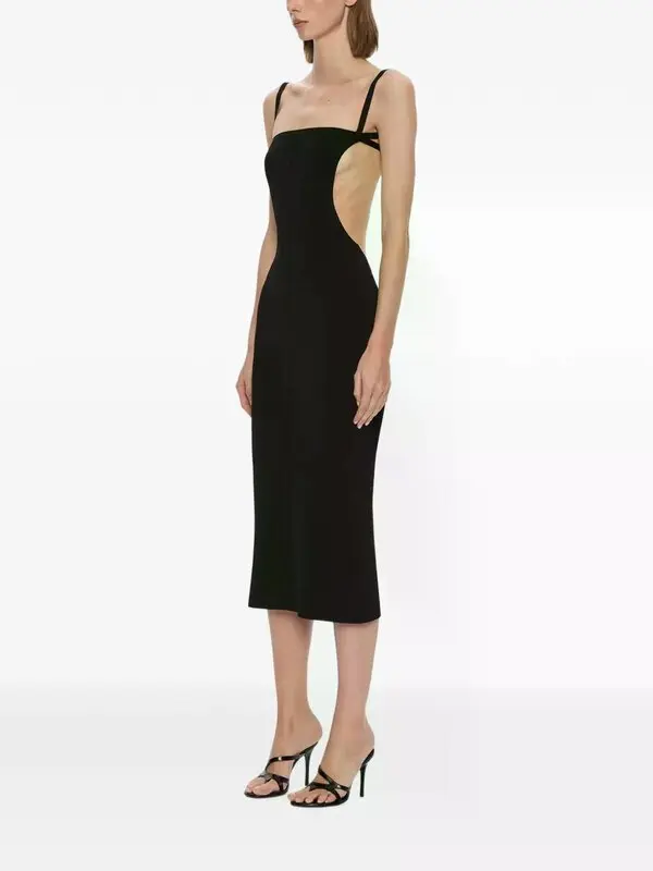 Christopher Esber Mara Contour Knit Midi Dress - Black