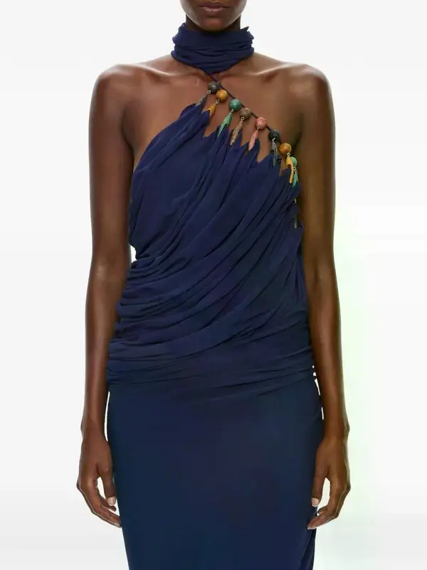 Christopher Esber Tropique Droplet Halter Dress