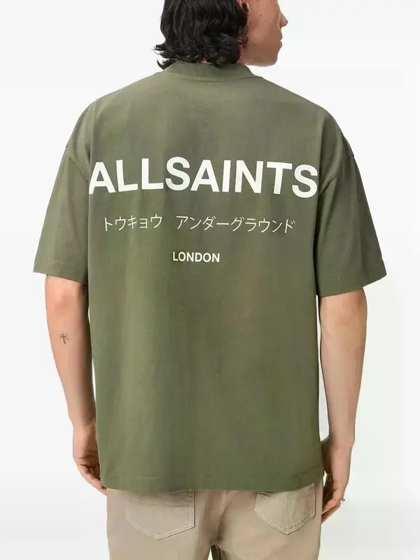 ALLSAINTS Underground Oversized Cotton T-shirt - Green