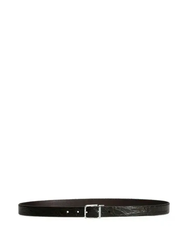 Dolce & Gabbana Crocodile-effect Leather Belt
