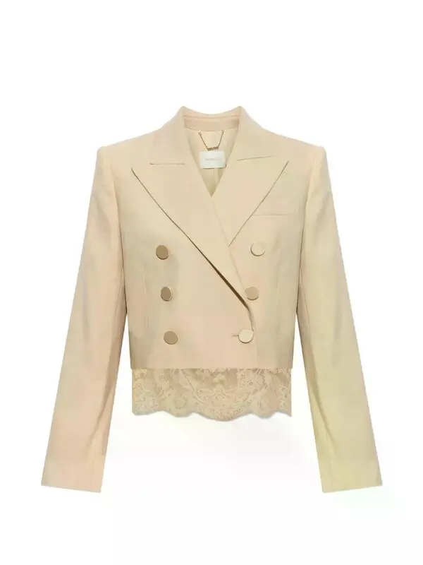 Zimmermann Valiant Lace Cropped Blazer