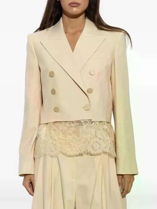 Zimmermann Valiant Lace Cropped Blazer