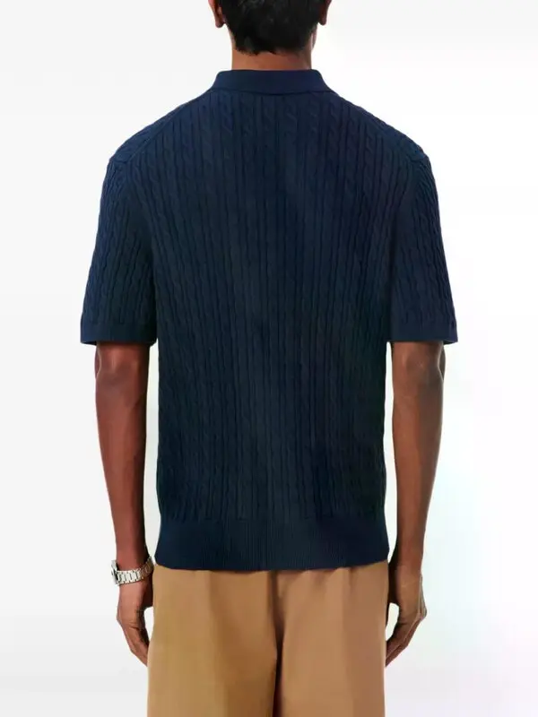 Lacoste Cable-knit Polo Shirt