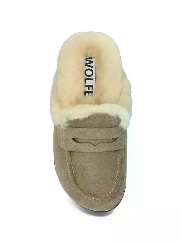 NAKED WOLFE Corded Shearling-lined Loafer