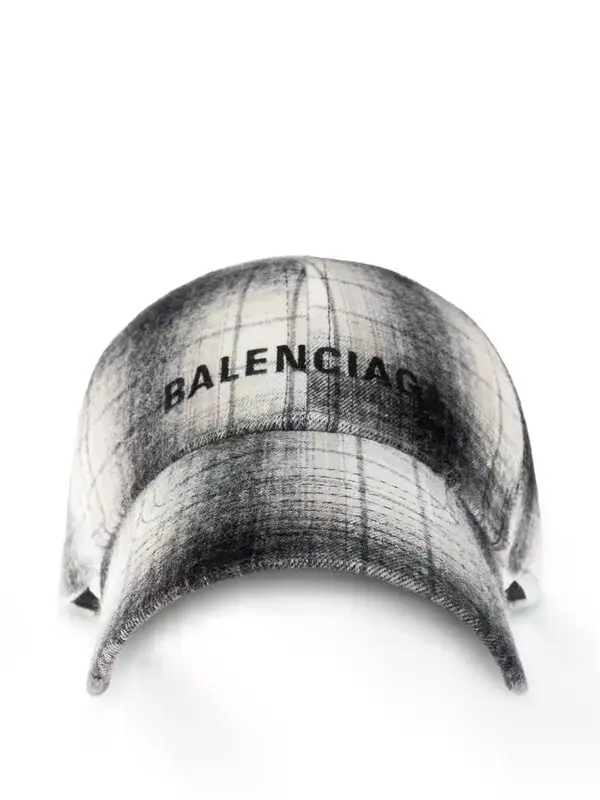 Balenciaga Logo-embroidered Cap - Grey