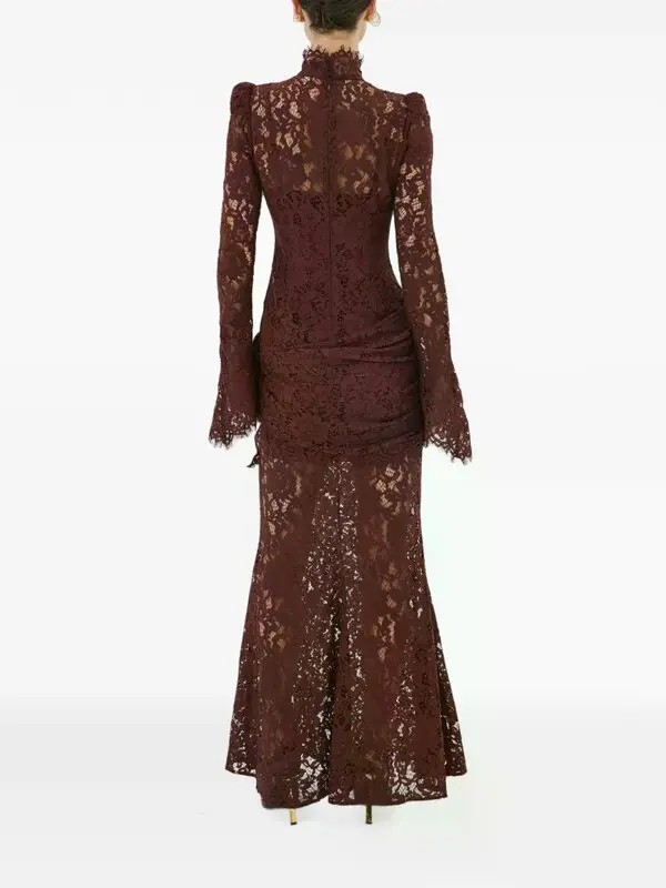 DE LA VALI Bodita Floral-lace Maxi Dress