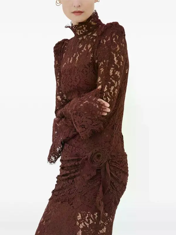 DE LA VALI Bodita Floral-lace Maxi Dress
