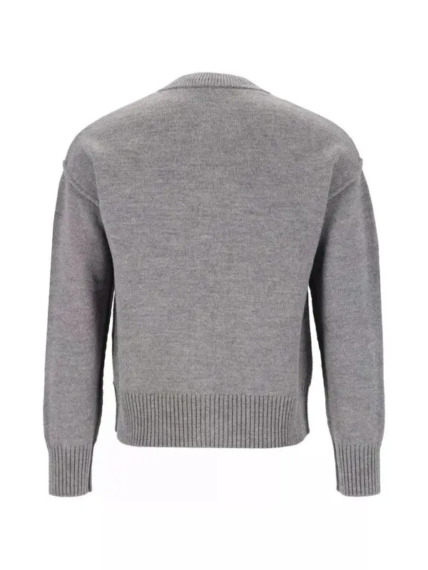 AMI Paris De Coeur Crew-neck Cardigan