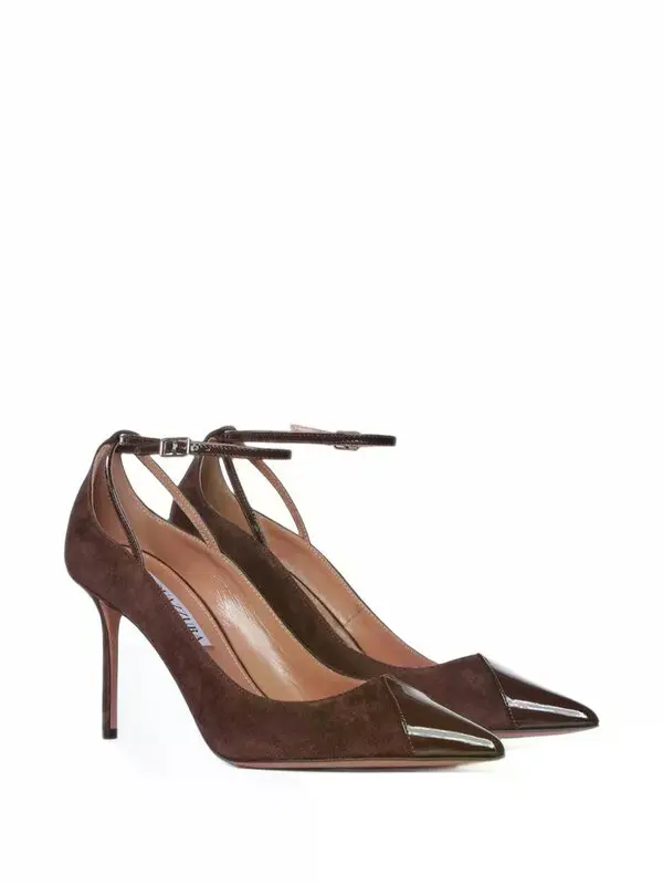 AQUAZZURA Odysea Cap-toe Buckled Heeled Pumps