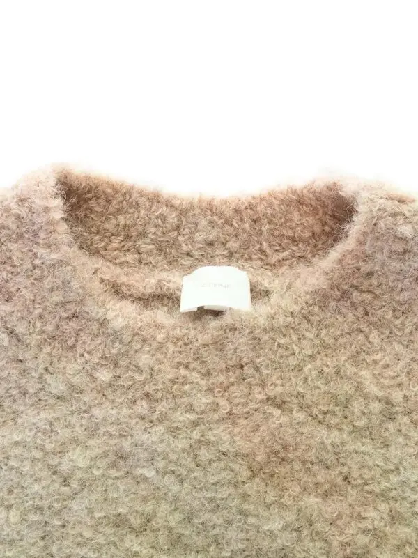 CT PLAGE Bouclé Crew-neck Sweater - Neutrals