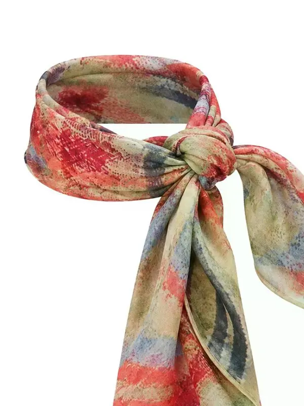 IBRIGU Pochette Abstract-print Silk Scarf