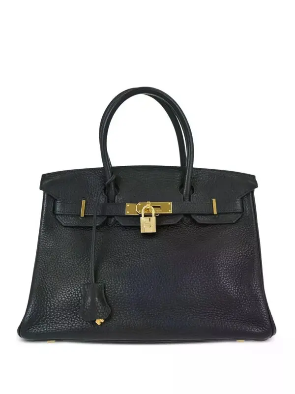 Hermès 2004 30 Birkin Tote Bag - Black
