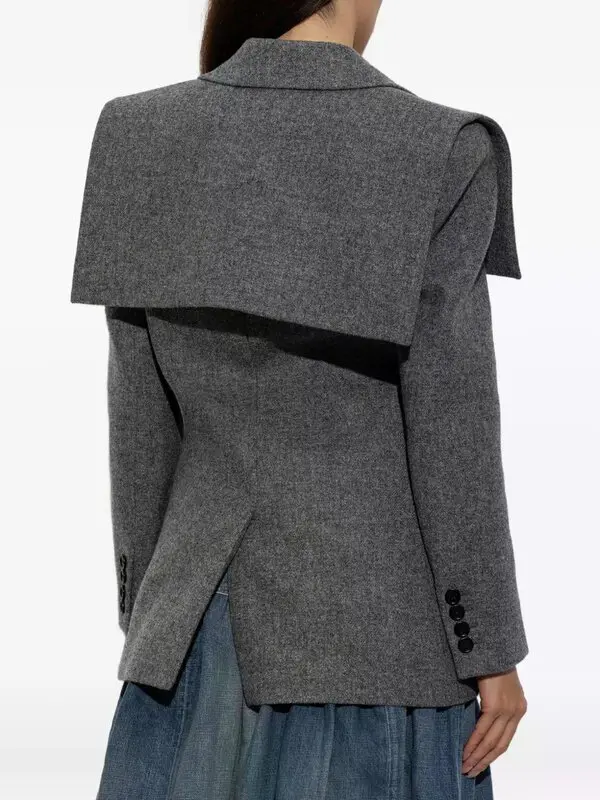 Chloé Single-breasted Tailored Jacket In Chiné Wool