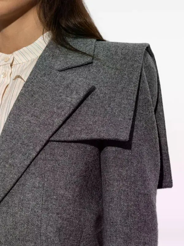 Chloé Single-breasted Tailored Jacket In Chiné Wool