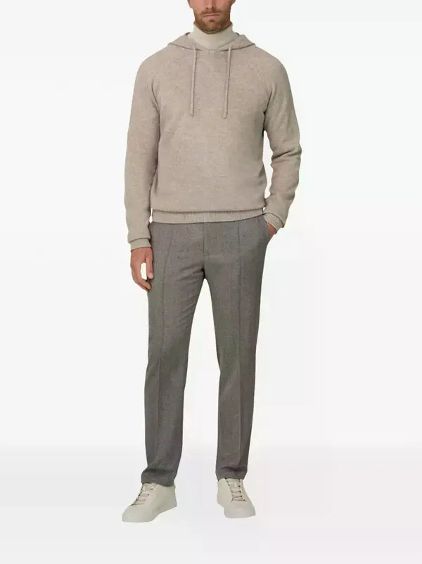 Boggi Milano Knitted Sweatshirt In Merino Wool And Yak