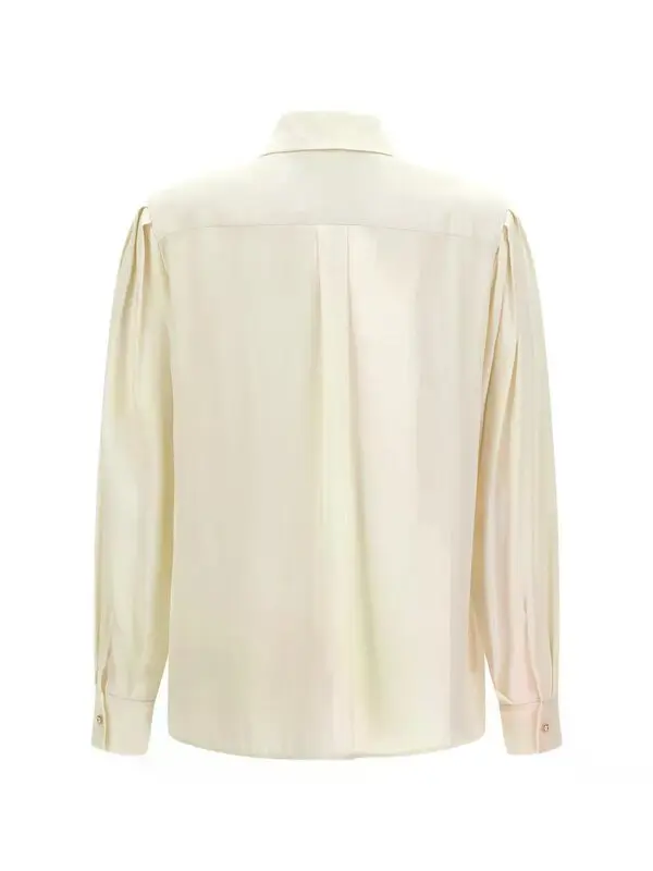 Max Mara Mstvongola Pleated Buttoned Shirt - Neutrals