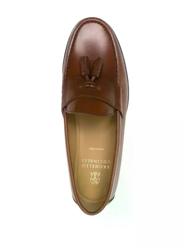 Brunello Cucinelli Tasselled Leather Loafers