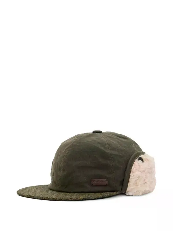Barbour Check-pattern Ear-flap Cap - Green