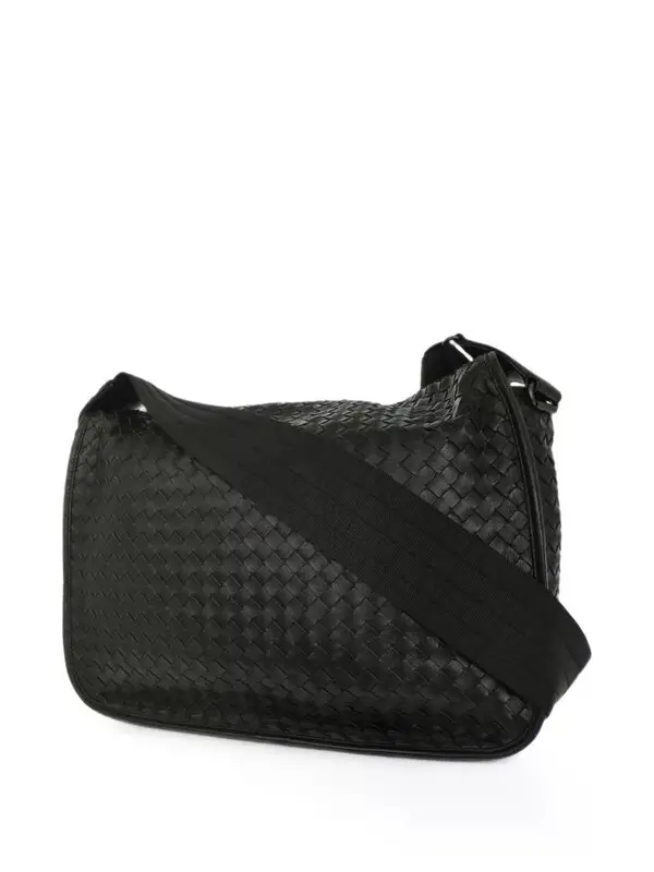 Bottega Veneta Intrecciato Leather Shoulder Bag - Black