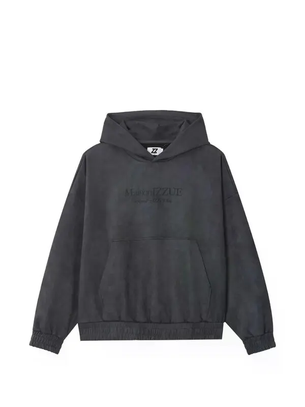 Izzue Logo-embroidered Faux-suede Hoodie