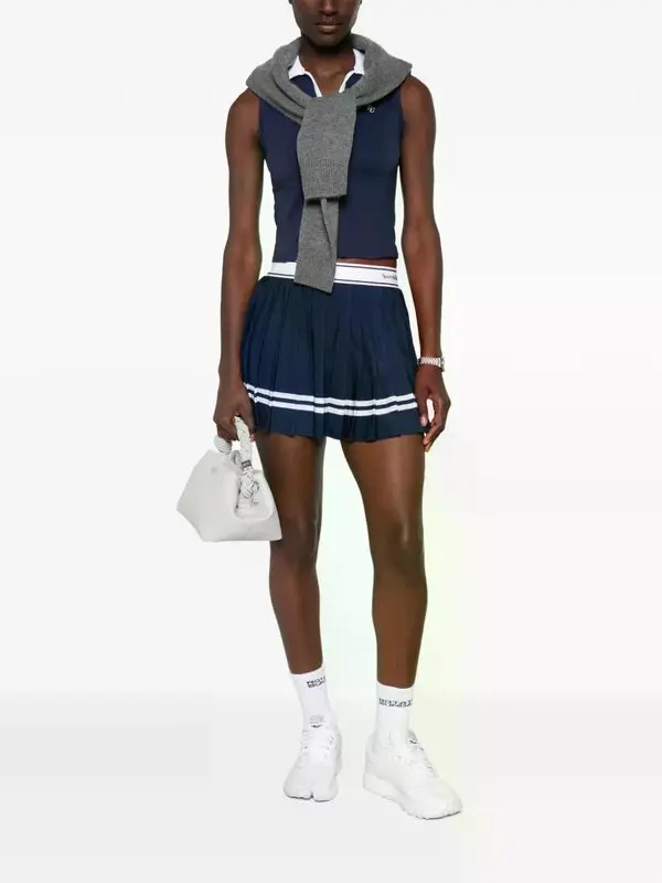 Sporty & Rich Logo-embroidered Sleeveless Top