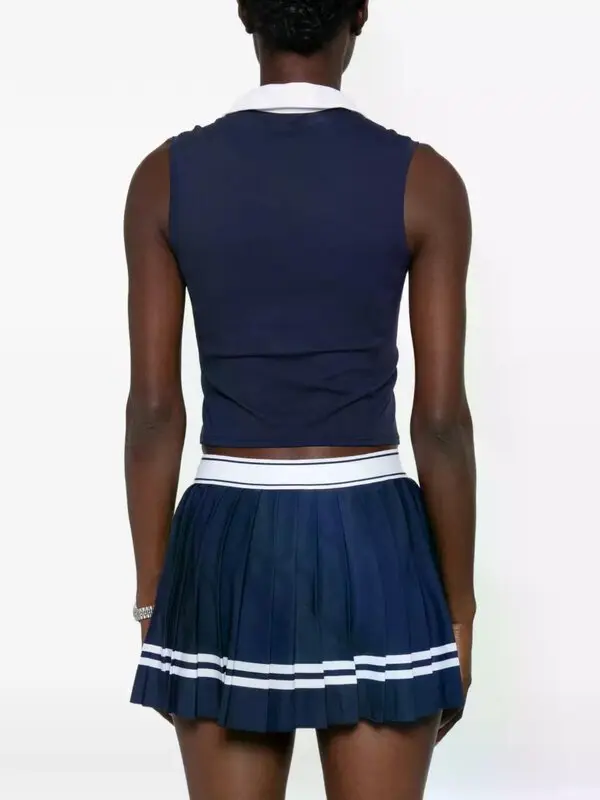 Sporty & Rich Logo-embroidered Sleeveless Top