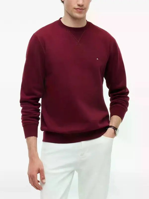 Tommy Hilfiger Logo-embroidered Crew-neck Sweatshirt