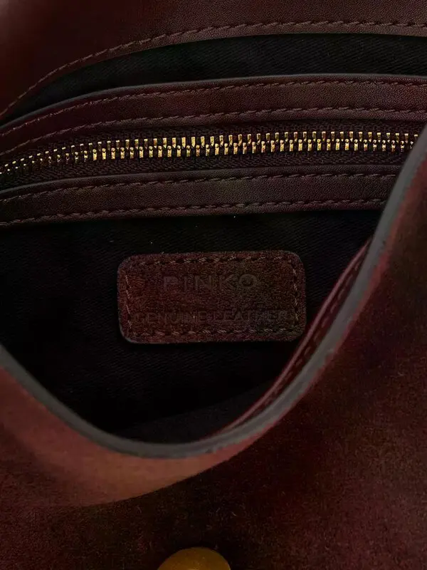 Pinko Small Love Suede Crossbody Bag