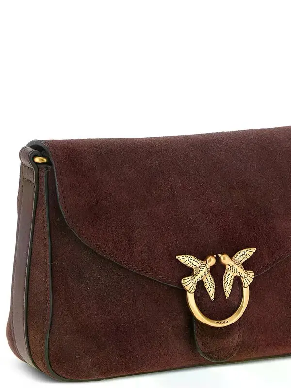 Pinko Small Love Suede Crossbody Bag