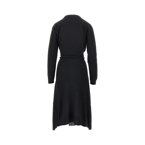 LEMAIRE Buttoned Panel Knitted Midi Dre - Black